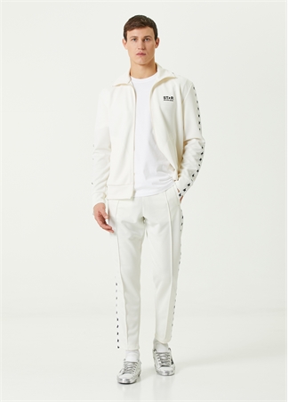 Golden Goose Erkek Beyaz Şerit Yıldızlı Eşofman Altı L EU Golden Goose Erkek Beyaz Şerit Yıldızlı Eşofman Altı L EU