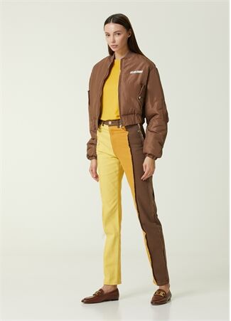 Les Benjamins Kadın Straight Fit Colorblock Jean Pantolon 26 EU