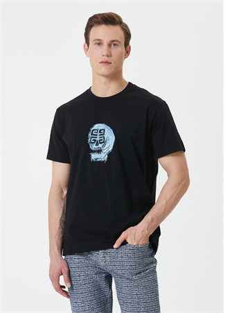 Givenchy Erkek Siyah Kurukafa Baskılı Logolu T-shirt Mavi S Eu Givenchy Erkek Siyah Kurukafa Baskılı Logolu T-shirt Mavi S Eu