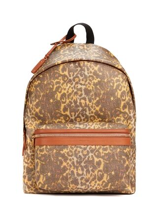 Erkek Kahverengi Desenli Sırt Çantası EU