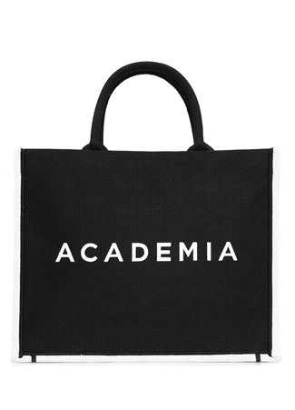 Academia Kadın Siyah Kontrast Logolu Bordürlü Alışveriş Çantası Eu Academia Kadın Siyah Kontrast Logolu Bordürlü Alışveriş Çantası Eu