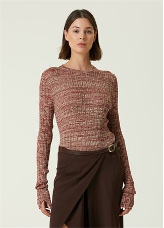 Petar Petrov Kadın Bordo Dokulu İpek Kazak 38 FR Petar Petrov Kadın Bordo Dokulu İpek Kazak 38 FR