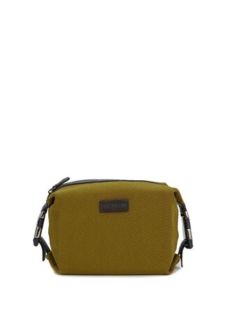 Pal Zileri Erkek Yeşil Logolu Çizgi Dokulu Çanta EU