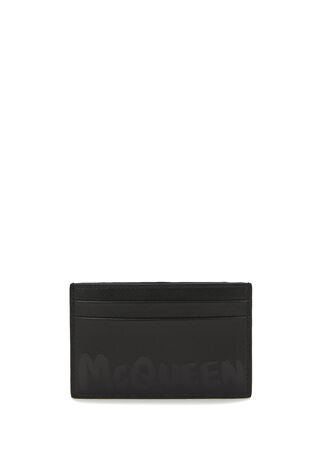 Alexander McQueen Erkek Siyah Logolu Deri Kartlık EU Alexander McQueen Erkek Siyah Logolu Deri Kartlık EU
