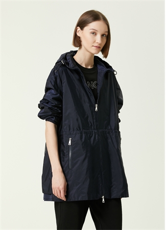 Moncler Kadın Lacivert Kapüşonlu Büzgülü Parka 0 US Moncler Kadın Lacivert Kapüşonlu Büzgülü Parka 0 US