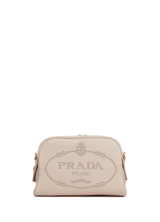 Prada Kadın Pembe Logo Detaylı Deri Omuz Çantası EU Prada Kadın Pembe Logo Detaylı Deri Omuz Çantası EU