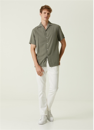 Beymen Collection Erkek Leisure Fit Haki Kamp Yaka Gömlek 39 IT Beymen Collection Erkek Leisure Fit Haki Kamp Yaka Gömlek 39 IT
