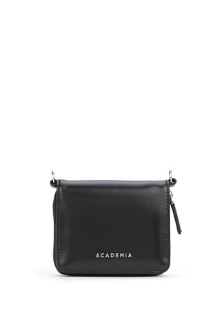 Academia Kadın Essential Siyah Omuz Askılı Deri Cüzdan EU