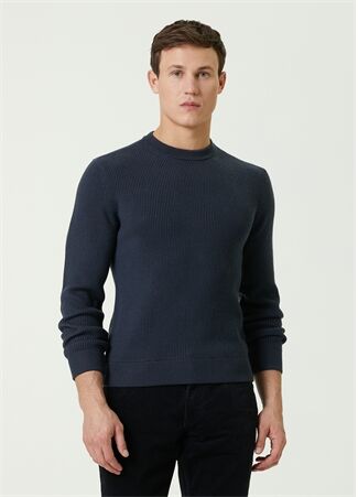 Emporio Armani Erkek Mavi Yün Kazak S EU