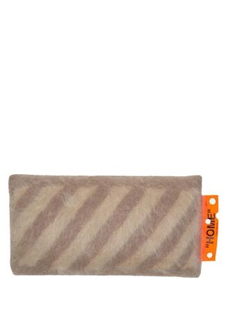 Off-White Bej Logo Detaylı 46x27 cm Dekoratif Yastık