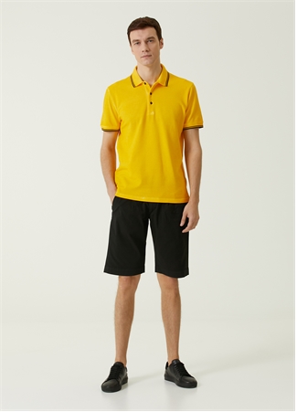 Canali Erkek Siyah Beli Bağcıklı Bermuda 50 IT