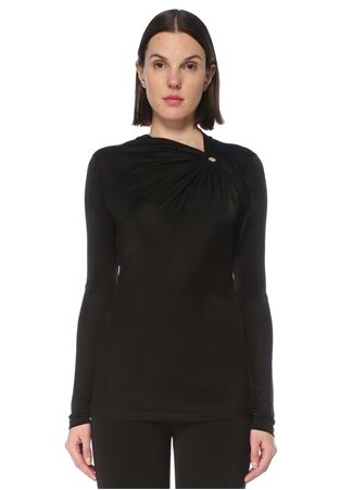 Isabel Marant Kadın Siyah Drapeli Bluz 36 FR