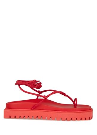 The Attico Kadın Renee Kırmızı Deri Sandalet 40 EU