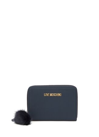 Love Moschino Kadın Lacivert Logolu Cüzdan EU