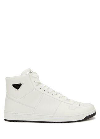 Prada Erkek Beyaz Logolu Deri Sneaker 6.5 UK