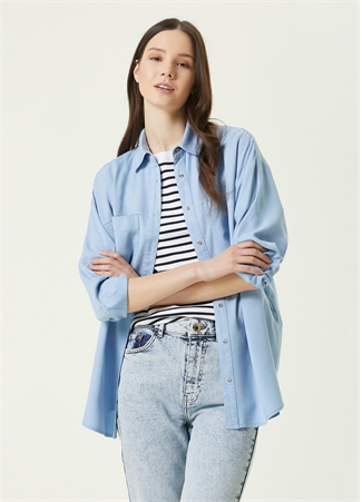 Network Kadın Basic Fit Açık Mavi Gömlek S EU Network Kadın Basic Fit Açık Mavi Gömlek S EU