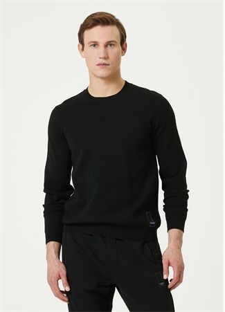 Fendi Erkek Siyah Logo Detaylı Kazak 52 It