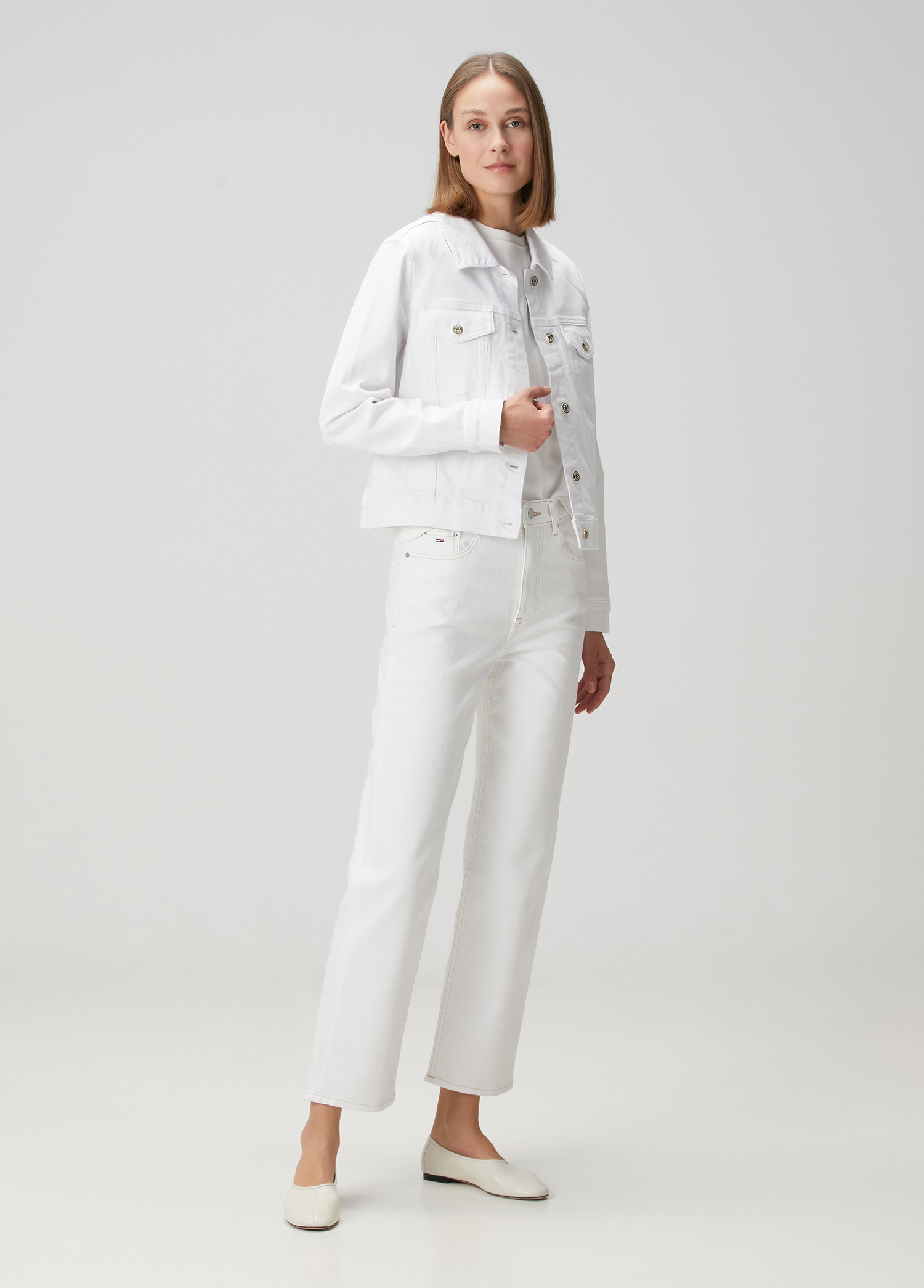 Tommy Jeans - Layla Beyaz Slim Straight Jean Pantolon - Lacivert