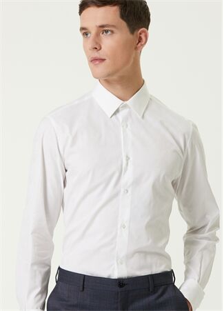 Palzileri Lab Erkek Beyaz Modern Yaka Gömlek 4 IT Palzileri Lab Erkek Beyaz Modern Yaka Gömlek 4 IT