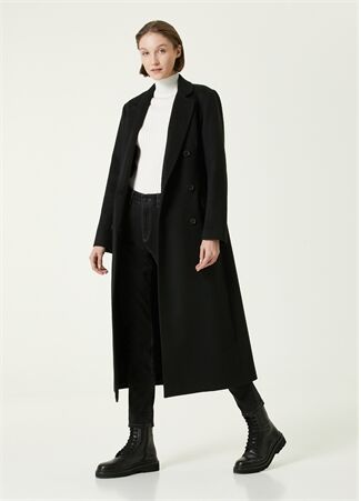 Beymen Kadın Siyah Beli Kuşaklı Palto S EU