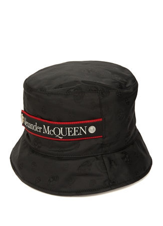 Alexander McQueen Erkek Siyah Şerit Logolu Şapka M EU Alexander McQueen Erkek Siyah Şerit Logolu Şapka M EU