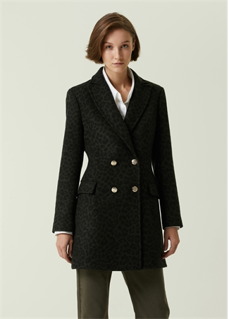 Beymen Collection Kadın Haki Leopar Desenli Kruvaze Kaşe Ceket 34 Beymen Collection Kadın Haki Leopar Desenli Kruvaze Kaşe Ceket 34