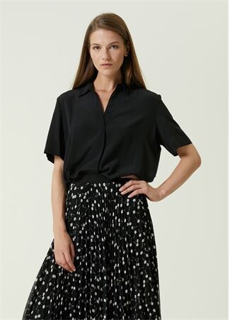 Beymen Kadın Siyah Kısa Kol Gömlek S EU