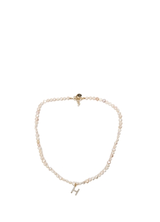 Linya Jewellery Kadın İncili H Harf Formlu Gümüş Rengi Kolye Altın EU Linya Jewellery Kadın İncili H Harf Formlu Gümüş Rengi Kolye Altın EU