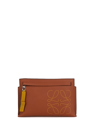 Loewe Kadın Taba Logo Deri El Portföyü Turuncu EU Loewe Kadın Taba Logo Deri El Portföyü Turuncu EU
