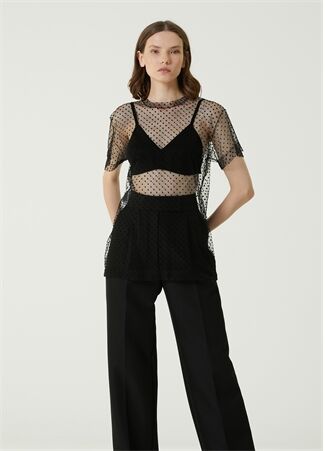 Maison Margiela Kadın Siyah Puantiyeli Bluz M EU