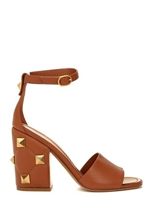 Valentino Garavani Kadın Taba Deri Sandalet Turuncu 36 EU