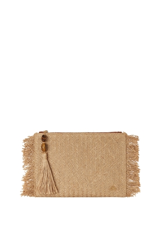 Jimba Kadın Zoe Doğal Taşlı Hasır El Portföyü Bej Eu Jimba Kadın Zoe Doğal Taşlı Hasır El Portföyü Bej Eu