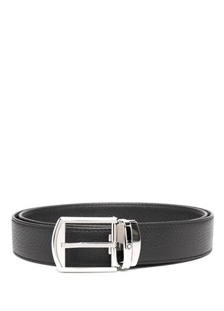 Montblanc Erkek Siyah Deri Kemer EU