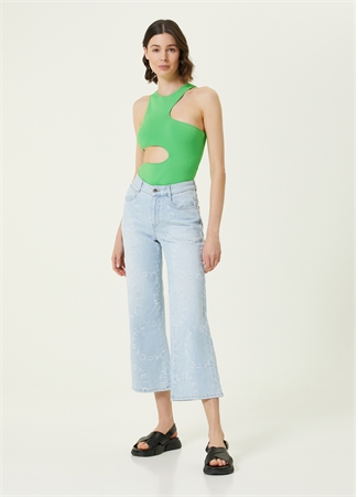 Stella Mccartney Kadın Mavi Bol Paça Jean Pantolon 25 Us Stella Mccartney Kadın Mavi Bol Paça Jean Pantolon 25 Us