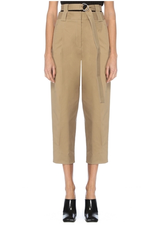 Tibi Kadın Myriam Kamel Kemer Detaylı Twill Pantolon Kahverengi 2 US