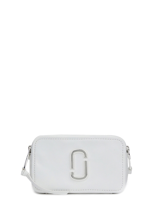 Marc Jacobs (The) Kadın Softshot Beyaz Logolu Deri Omuz Çantası EU