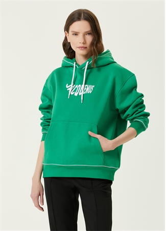 Jacquemus Kadın Yeşil Kapüşonlu Logolu Sweatshirt M Eu Jacquemus Kadın Yeşil Kapüşonlu Logolu Sweatshirt M Eu