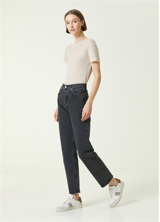 Agolde Kadın 90s Pinch Waist Siyah Jean Pantolon Gri 30 US