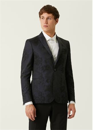 Pal Zileri Erkek Mavi Çiçek Desenli Ceket 50 IT