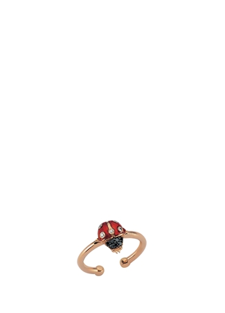 Bee Goddess Kadın Uğur Böceği Altın Rengi Yüzük Pembe EU Bee Goddess Kadın Uğur Böceği Altın Rengi Yüzük Pembe EU