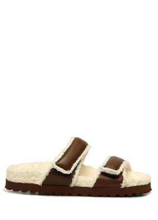 Gia Couture xPernille Teisbaek Kadın Kahverengi Deri Terlik 36 EU