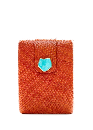 Bago Kadın Nora Turkuaz Taşlı El Yapımı Portföyü Turuncu EU Bago Kadın Nora Turkuaz Taşlı El Yapımı Portföyü Turuncu EU