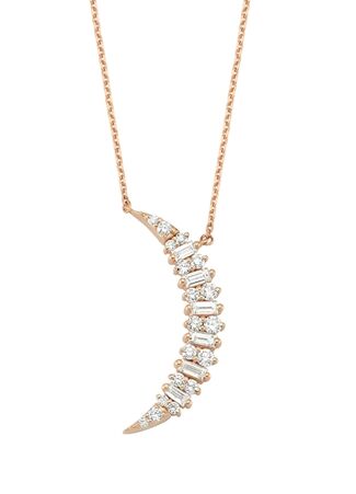 Bee Goddess Kadın Crescent Altın Rengi Kolye Pembe EU Bee Goddess Kadın Crescent Altın Rengi Kolye Pembe EU