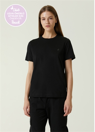 Beymen Club Kadın Siyah Bisiklet Yaka Basic T-shirt XS