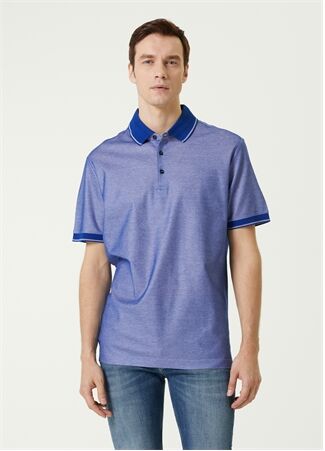Pal Zileri Erkek Mavi Polo Yaka T-shirt XXL EU