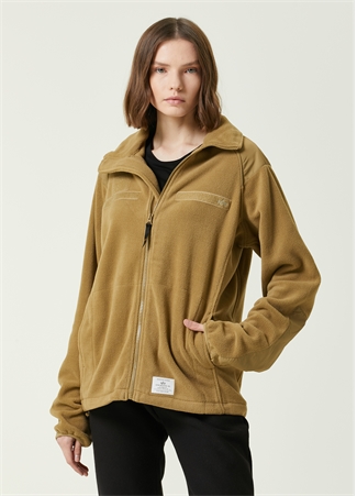 Alpha Industries Kadın Koyu Bej Dik Yaka Polar Ceket Yeşil S EU Alpha Industries Kadın Koyu Bej Dik Yaka Polar Ceket Yeşil S EU