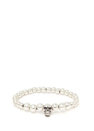 Academia Erkek Silver Kuru Kafa Detaylı Bileklik Gri EU IT