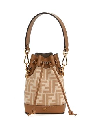 Fendi Kadın Bej Logolu Omuz Çantası EU
