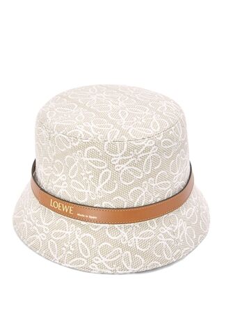 Loewe Kadın Krem Logo Nakışlı Şapka Bej 57 EU