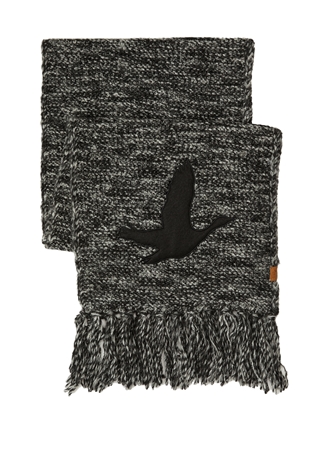 Beymen Club Kadın Siyah Püsküllü Kuş Patchli Atkı EU
